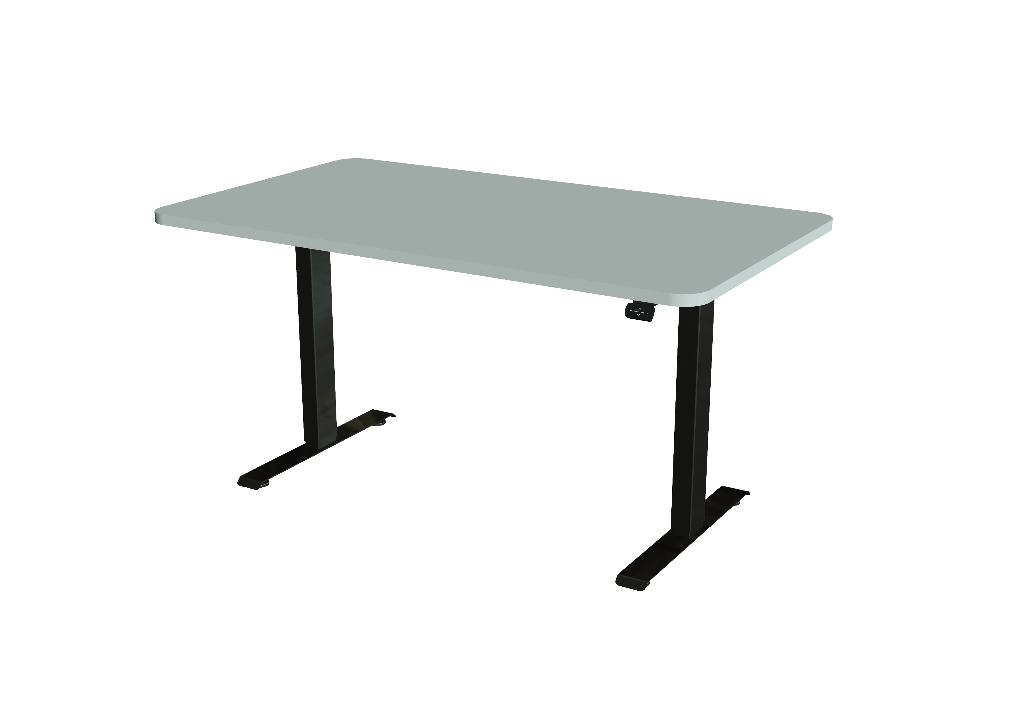 Elektriski augstumā regulējams galds MASTER 140x80 ar noapaļotiem ...