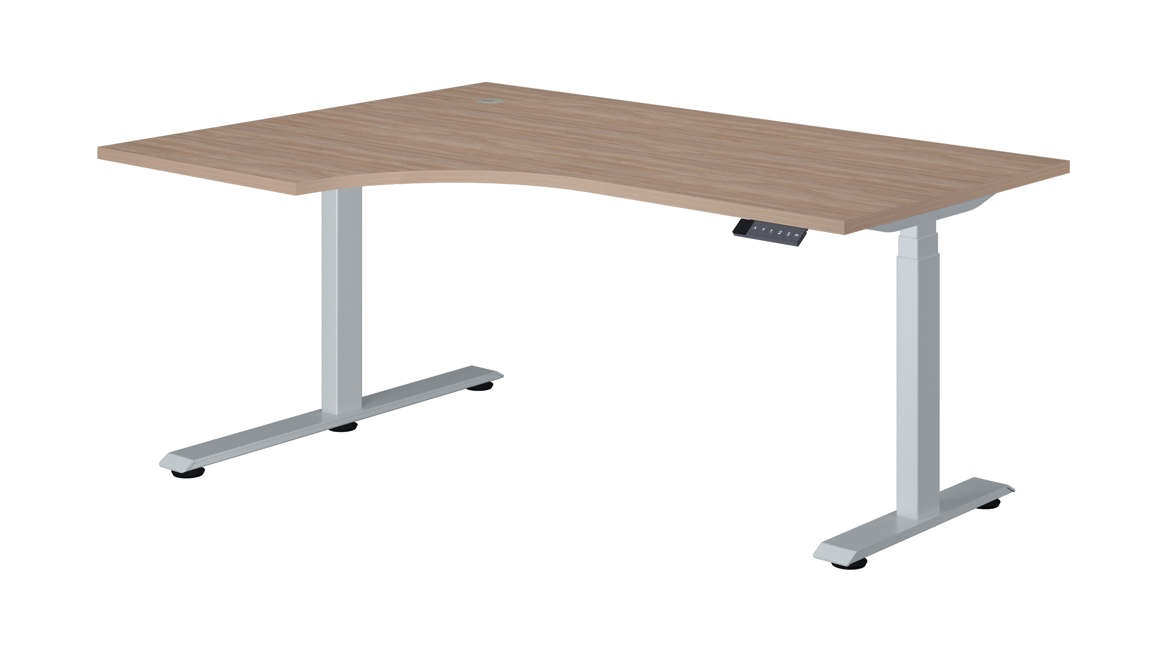 Elektriski augstumā regulējams stūra galds LIVO 160x120 - mebeles.lv